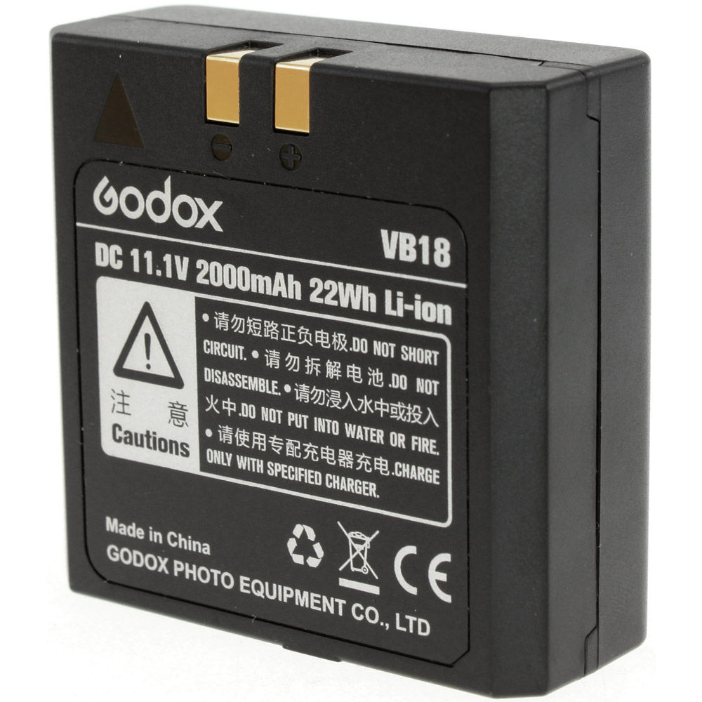 Godox Spare Li-on Battery for V860 and V860II VB-18 Flash Battery Packs ...