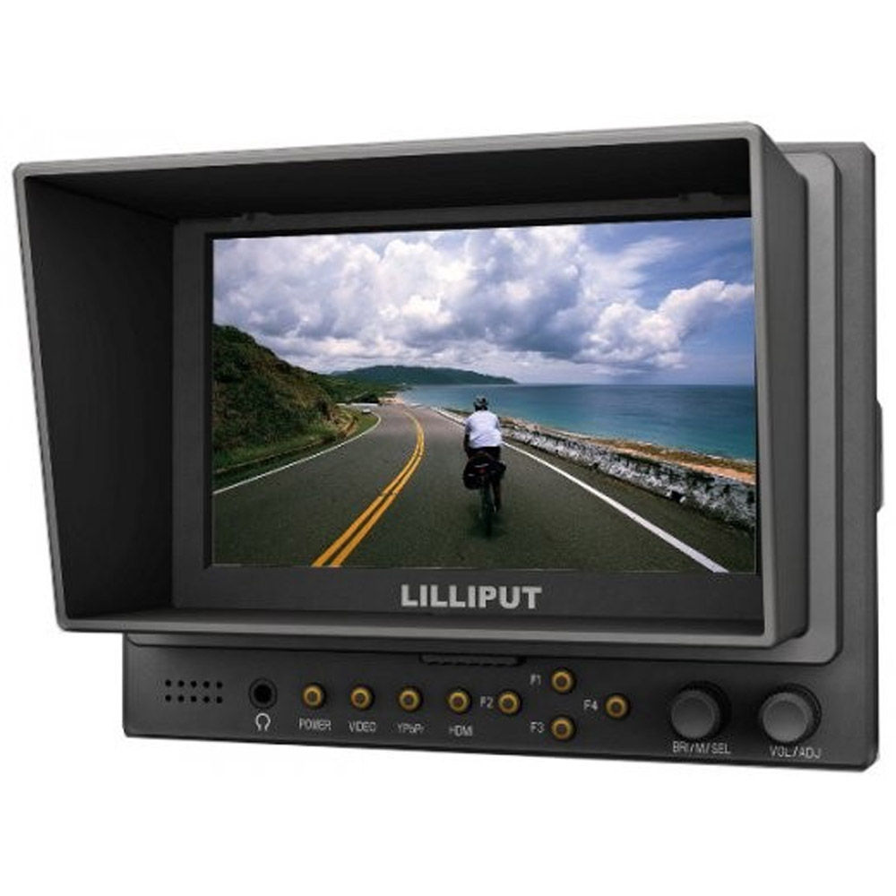 Lilliput 5" LED Backlit Camera-Top Monitor, HDMI Input/ Output, 800x480 ...
