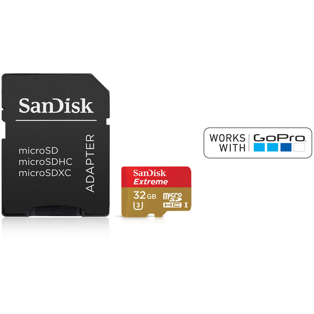 GoPro Extreme MicroSD 32GB GP-ASDMC-432 Action Camera Accessories ...