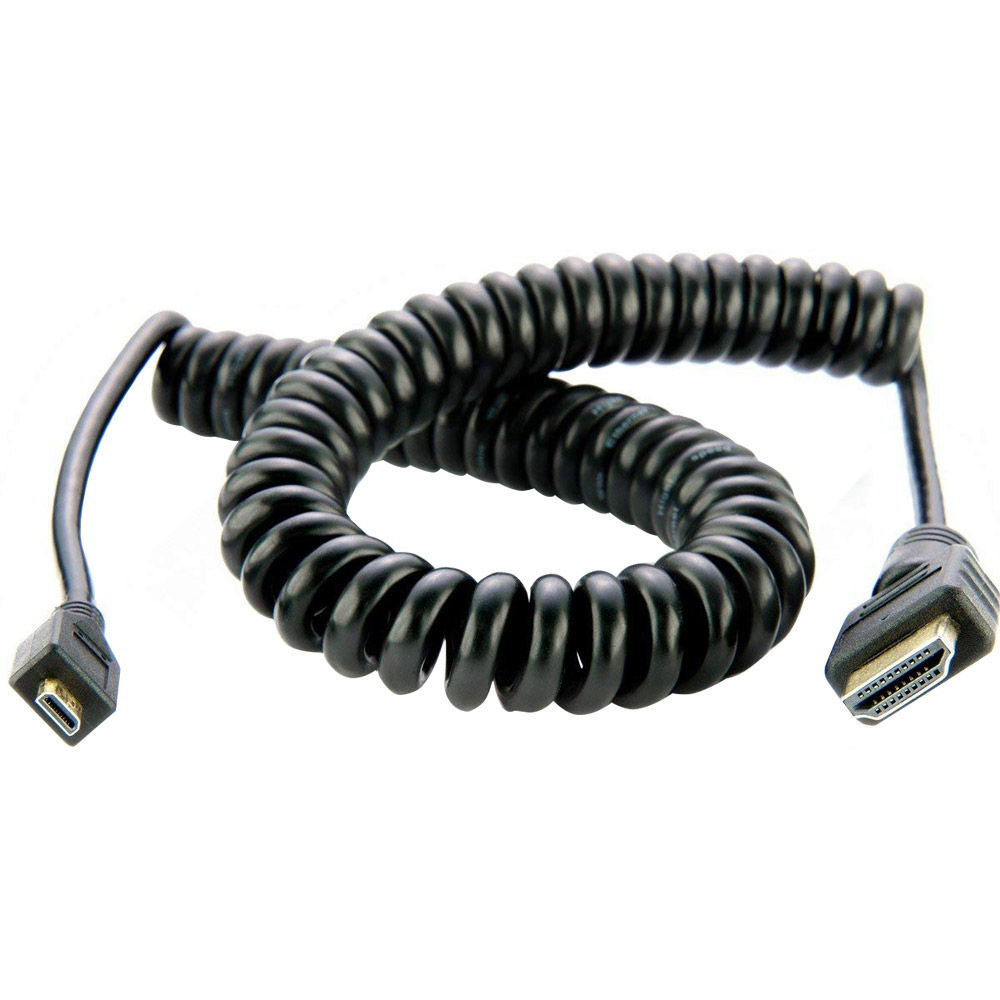 Atomos ATOMCAB014 Micro to Full HDMI Coiled Cable 50cm ATOM-CAB014 ...