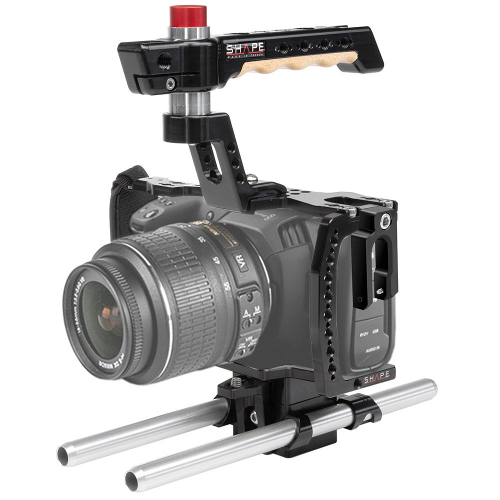Shape WLB Blackmagic Pocket Cinema 4K Cage With 15mm Rod System C4KROD Camera Stabilizer ...