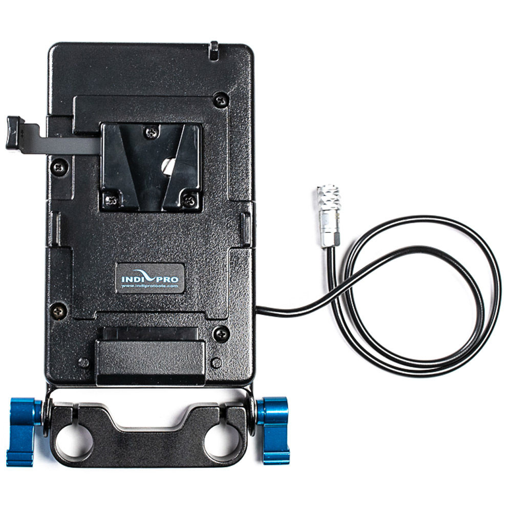 IndiPro V-Mount Battery Plate with 15mm Rod Mount for for BMPCC 4K/6K ...