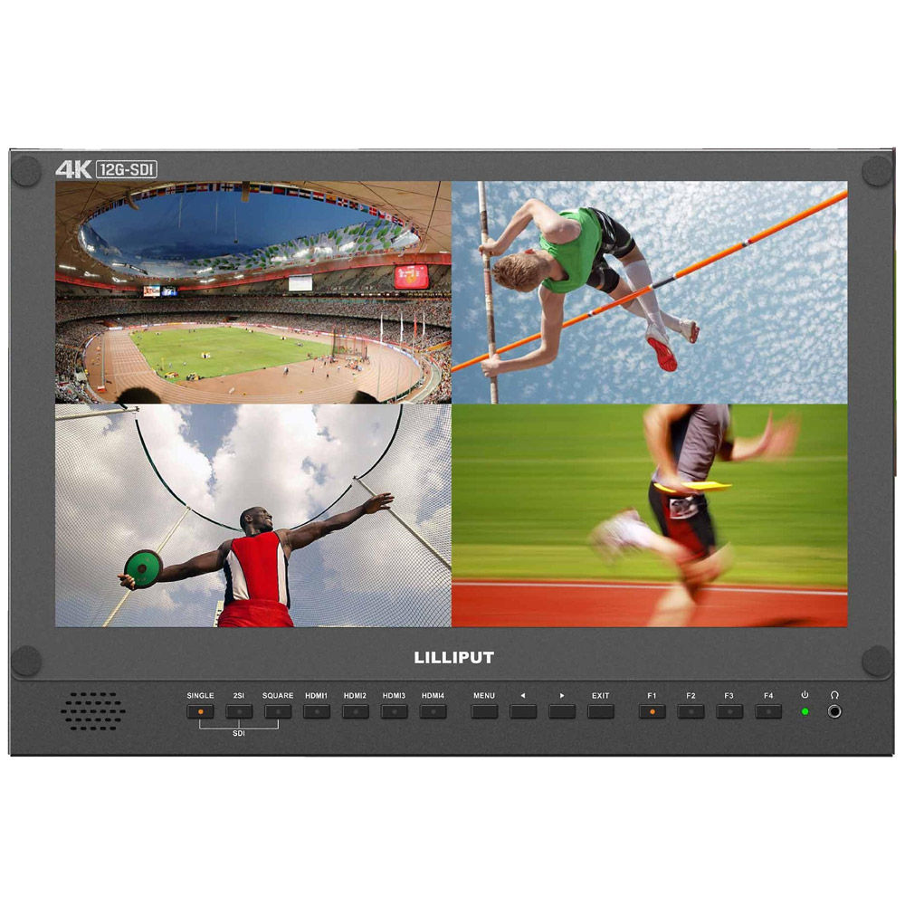 Lilliput 15.6" 12G-SDI 4K Broadcast Director Monitor with 12G-SDI, HDMI ...