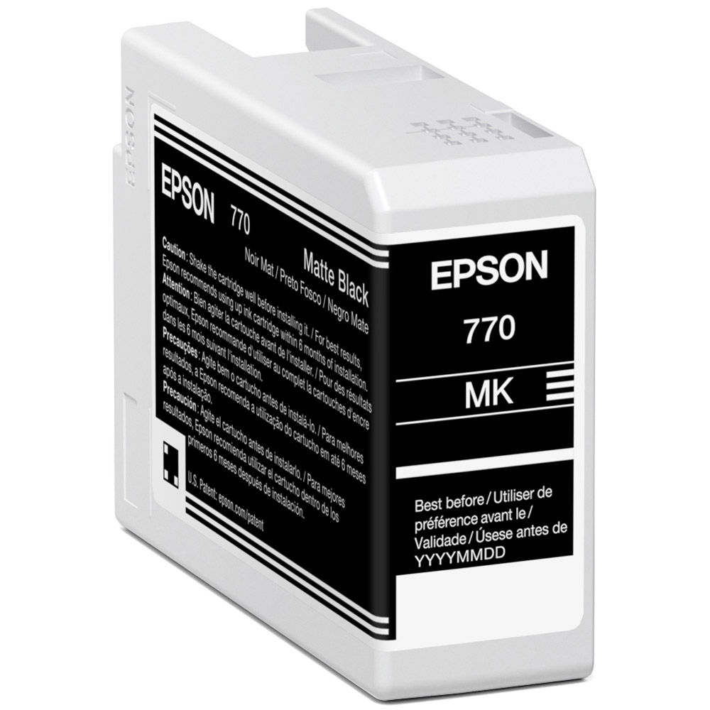 Epson 770 UltraChrome PRO10 Matte-Black Ink Cartridge for SureColor ...
