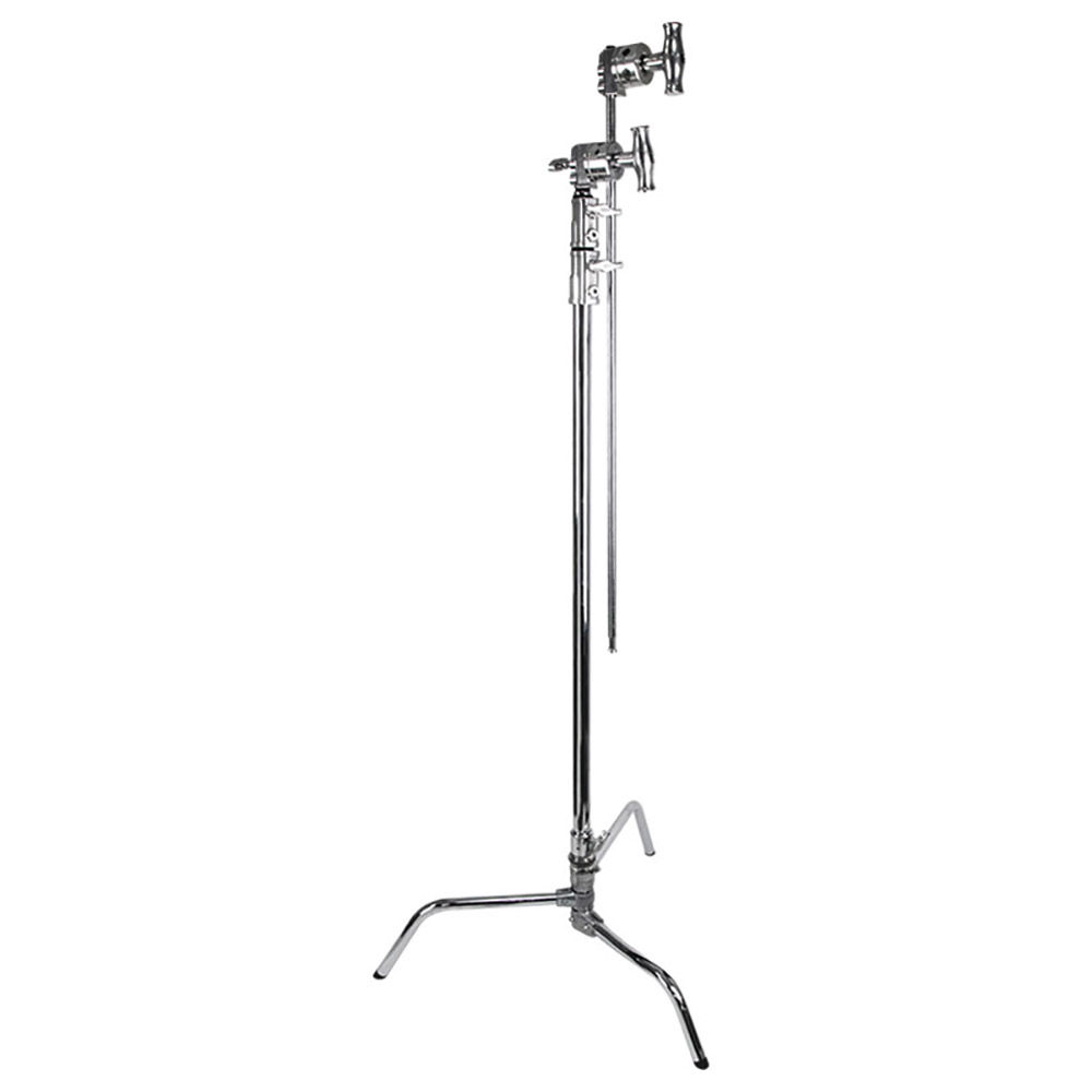 Kupo CT-40MK 40” C-Stand with Turtle Base, Arm Kit, Silver KP562141 Sliding Leg C Stand - Vistek ...
