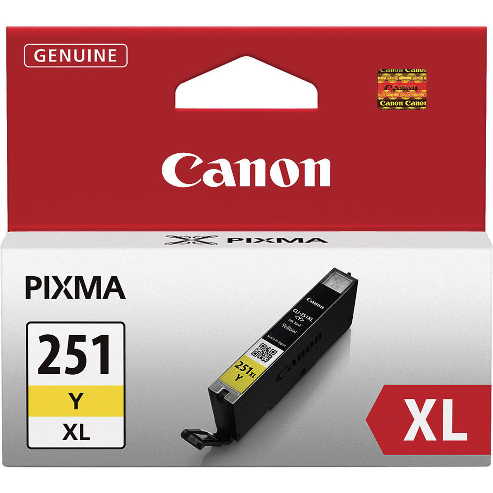 Canon CLI-251Y XL High-Capacity Yellow Ink Tank 6451B001 Desktop ...