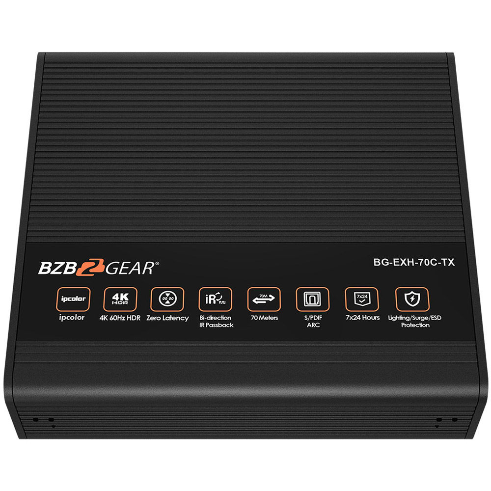BZBGear 4K 18Gbps HDMI Extender with Bi-directional IR and Zero Latency ...