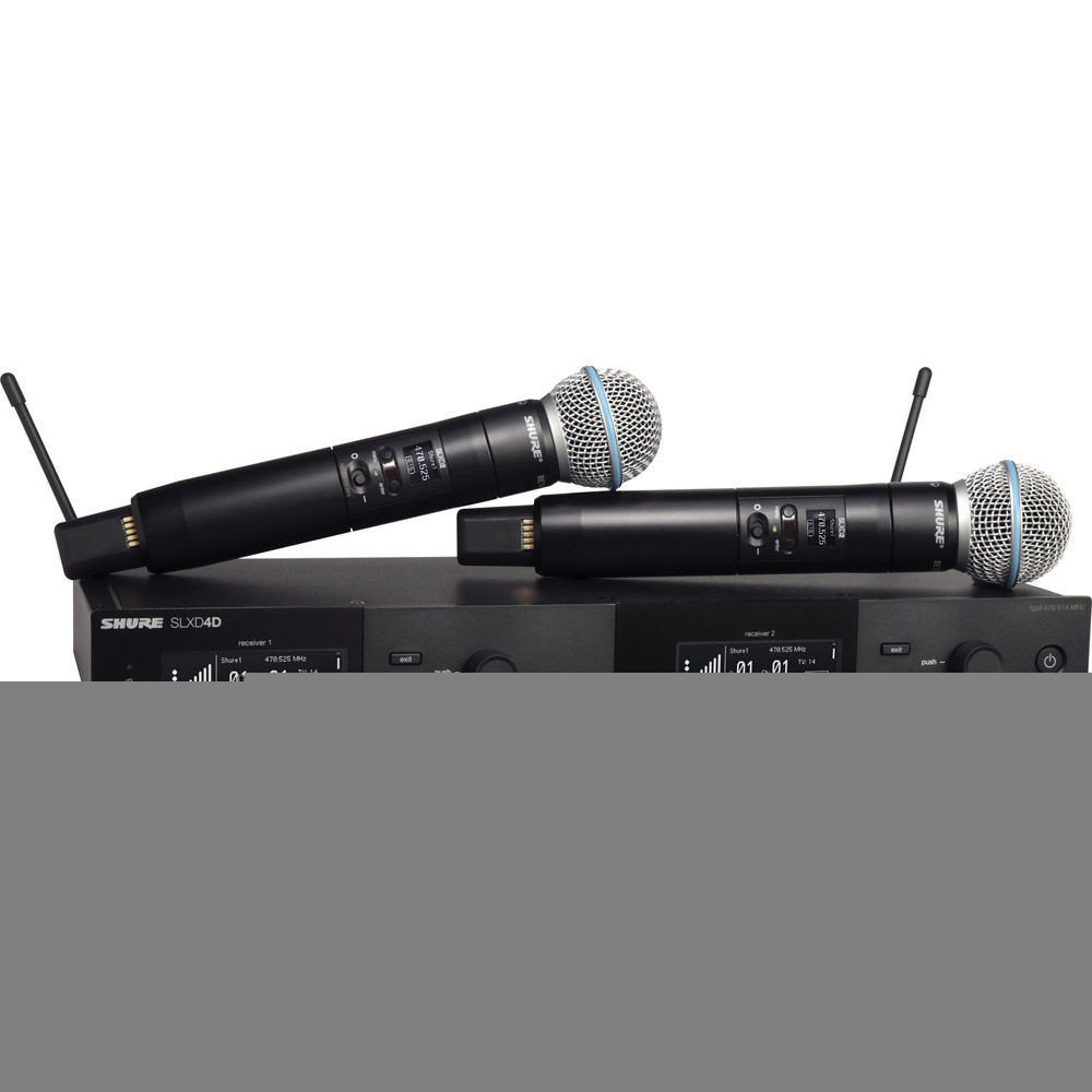 Shure SLXD24D/B58 Dual-Channel Digital Wireless Handheld Mic System w ...