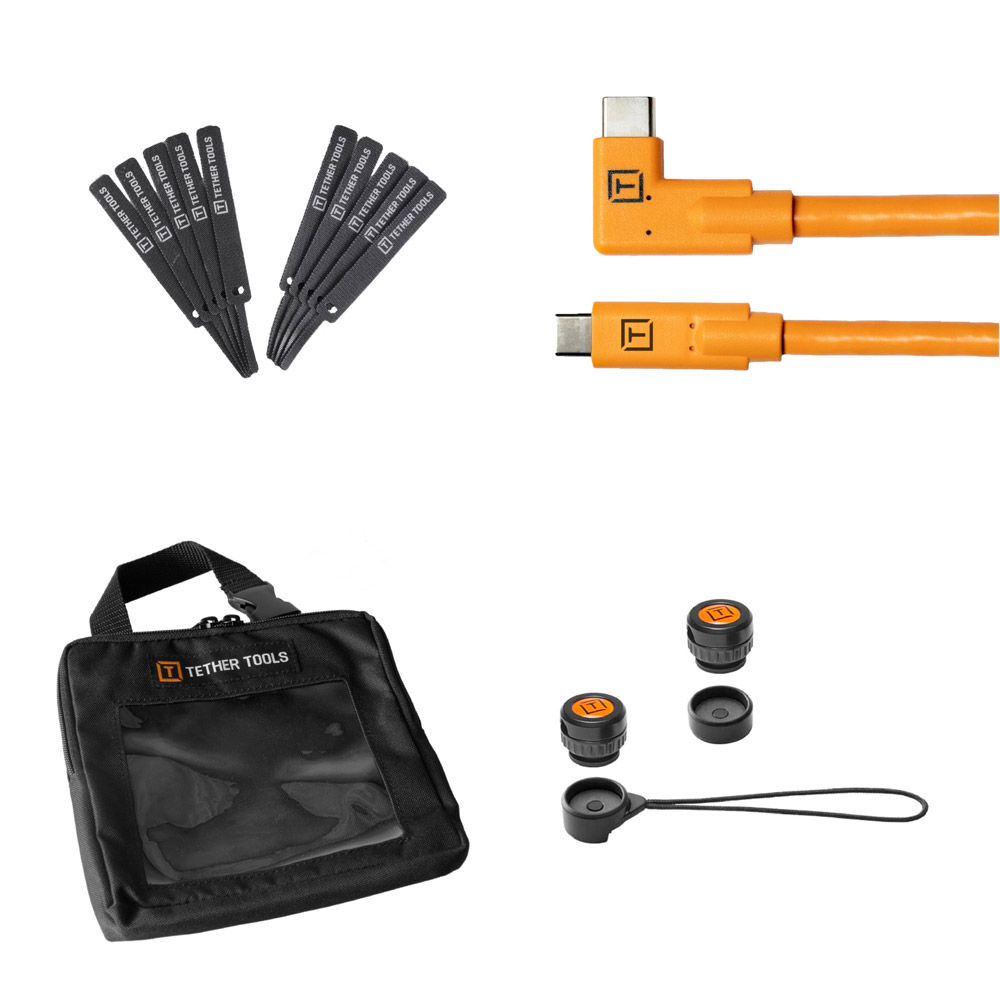 Tether Tools Starter Tethering Kit - 15' USB-C to USB-C, Straight Right ...
