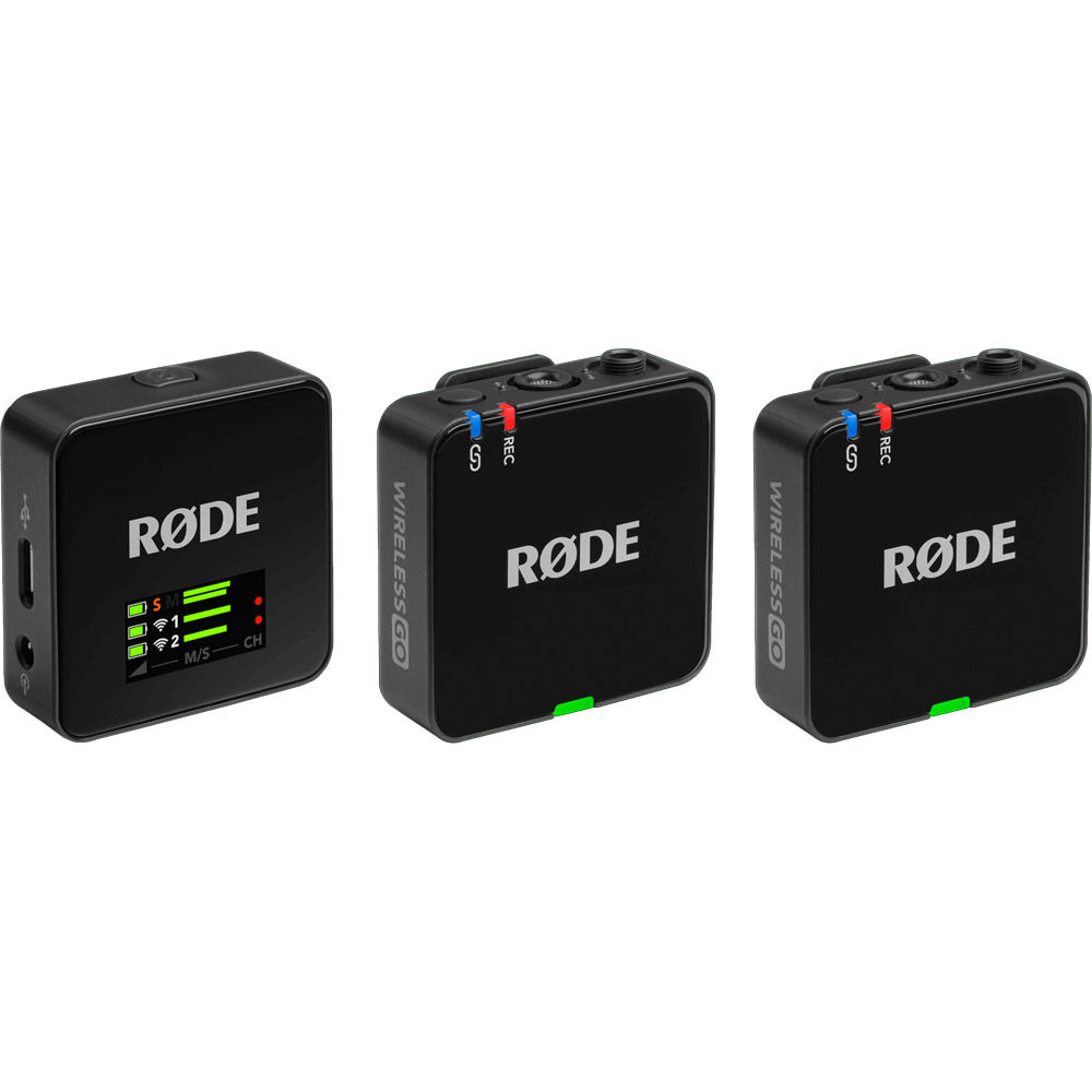 Rode Wireless GO (Gen 3) 2-Person Compact Digital Wireless Microphone System/Recorder 2.4 GHz ...